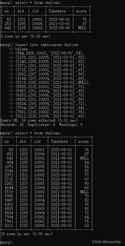 Mysql如何创建时间数据类型以及插入时间数据【笔记】mysql插入int类型时间 Csdn博客