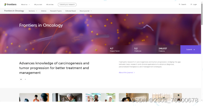 期刊推荐 | 曾经的毕业神刊Frontiers in Oncology，还水吗？_frontiers哪些期刊不水-CSDN博客