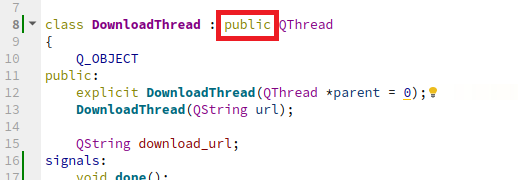 error: ‘start‘ is a private member of ‘QThread‘_error: 'starttimer' is a private member of ...