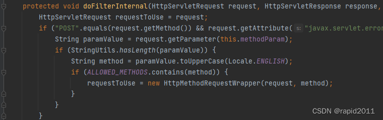 SpringBoot2-7 Web2 请求参数处理 只有Post才能带隐藏_method，只允许额外三种(PUT DELETE PATCH)；doDispatch就是每个请求都会调用的方法 ...