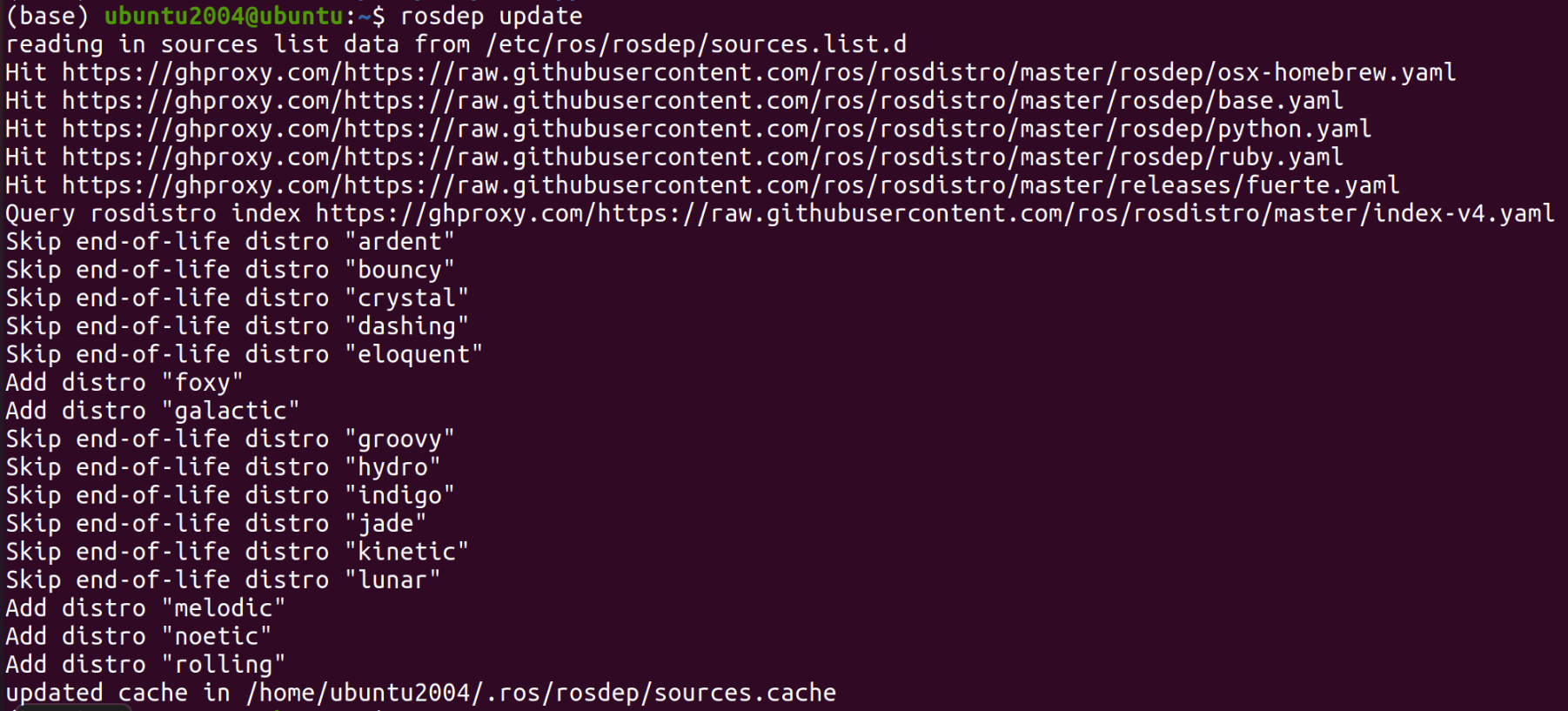 ROS学习——rosdep update 超时解决方法-CSDN博客