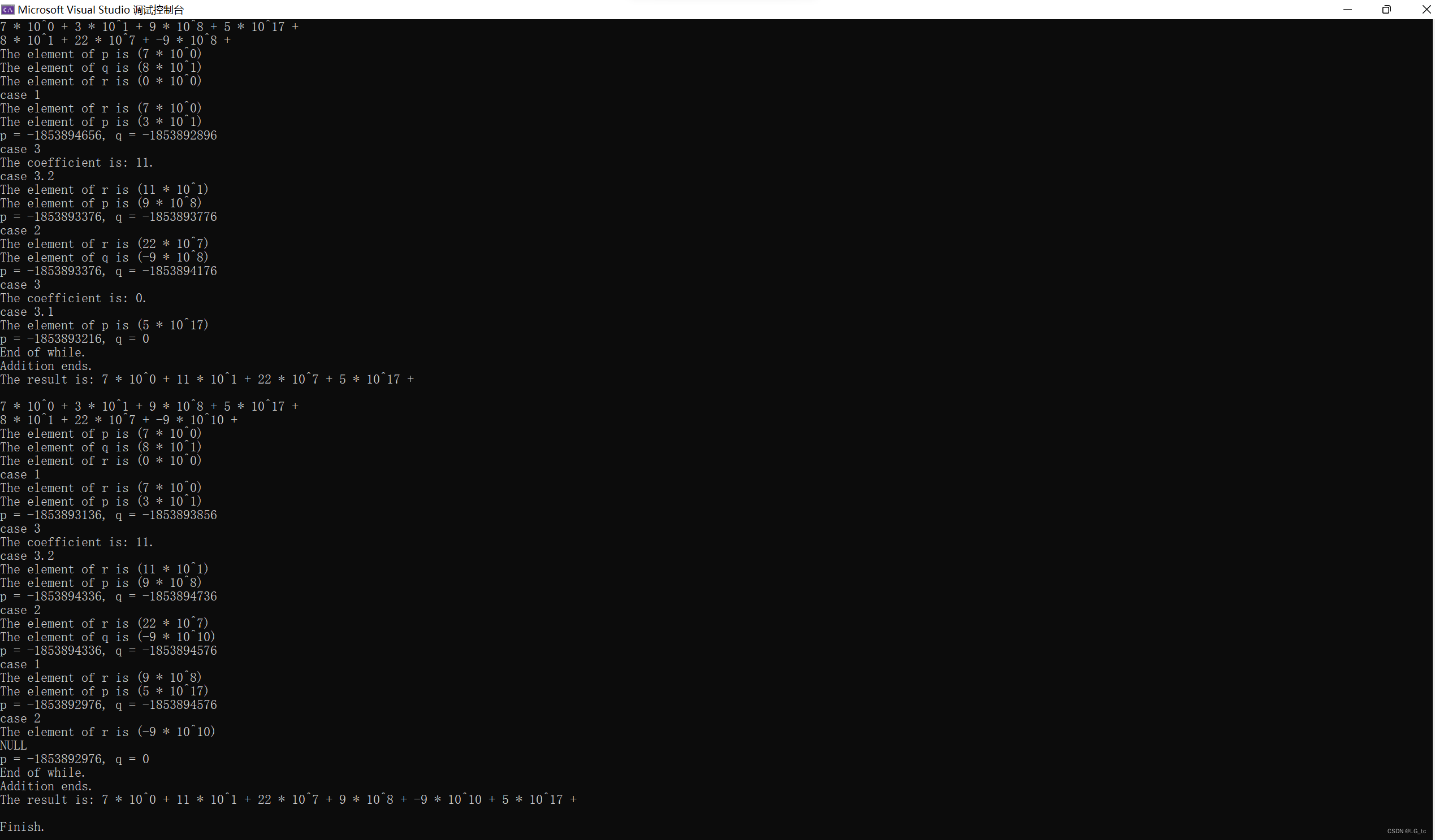 数据结构 多项式的加法 Csdn博客 