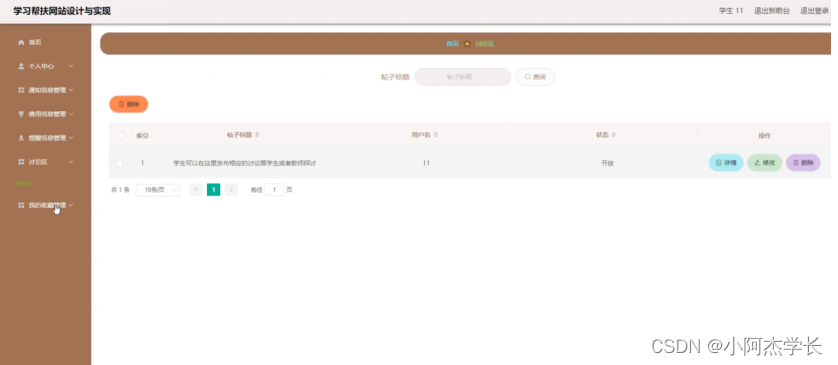附源码 Python计算机毕业设计django学习帮扶网站设计与实现 Csdn博客