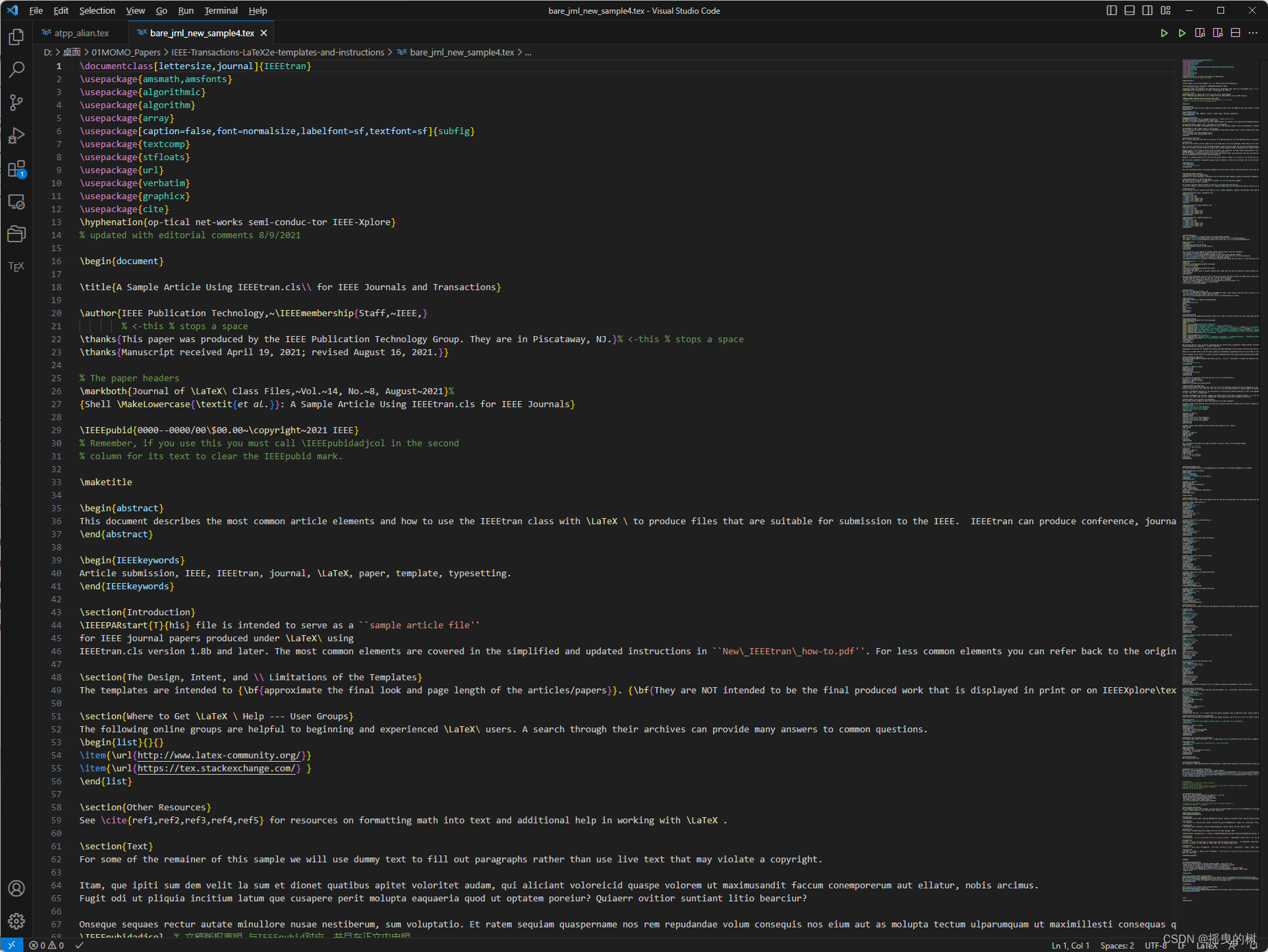 【Latex】使用技能站：（二）IEEE论文排版：Latex模板下载（以IEEE Transactions on Intelligent ...
