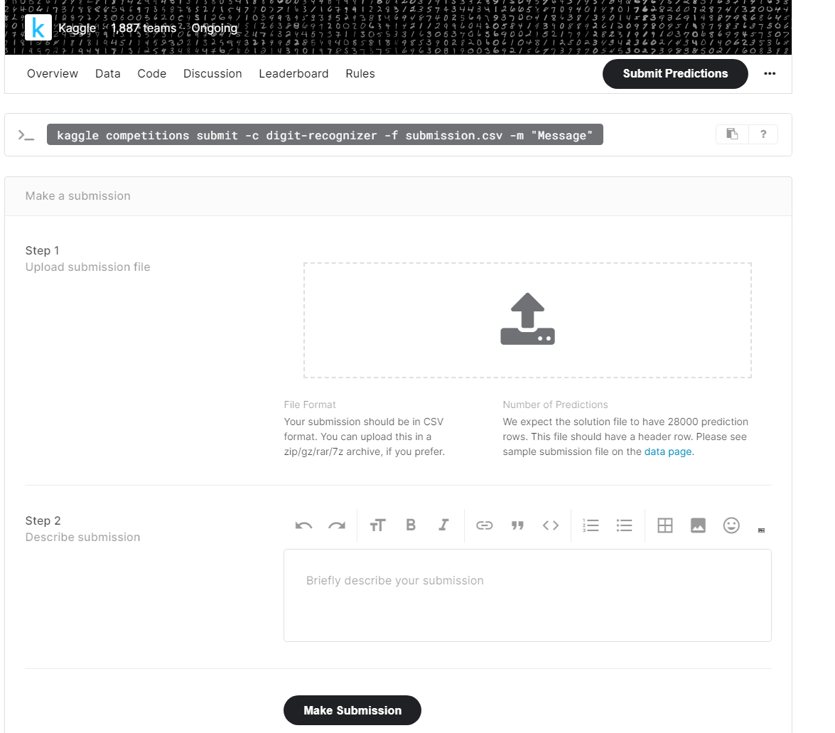 Kaggle入门预测赛，手写数字识别Digit Recognizer，使用Kaggle kernel作答，F=0.98_kaggle code should have exactly six ...
