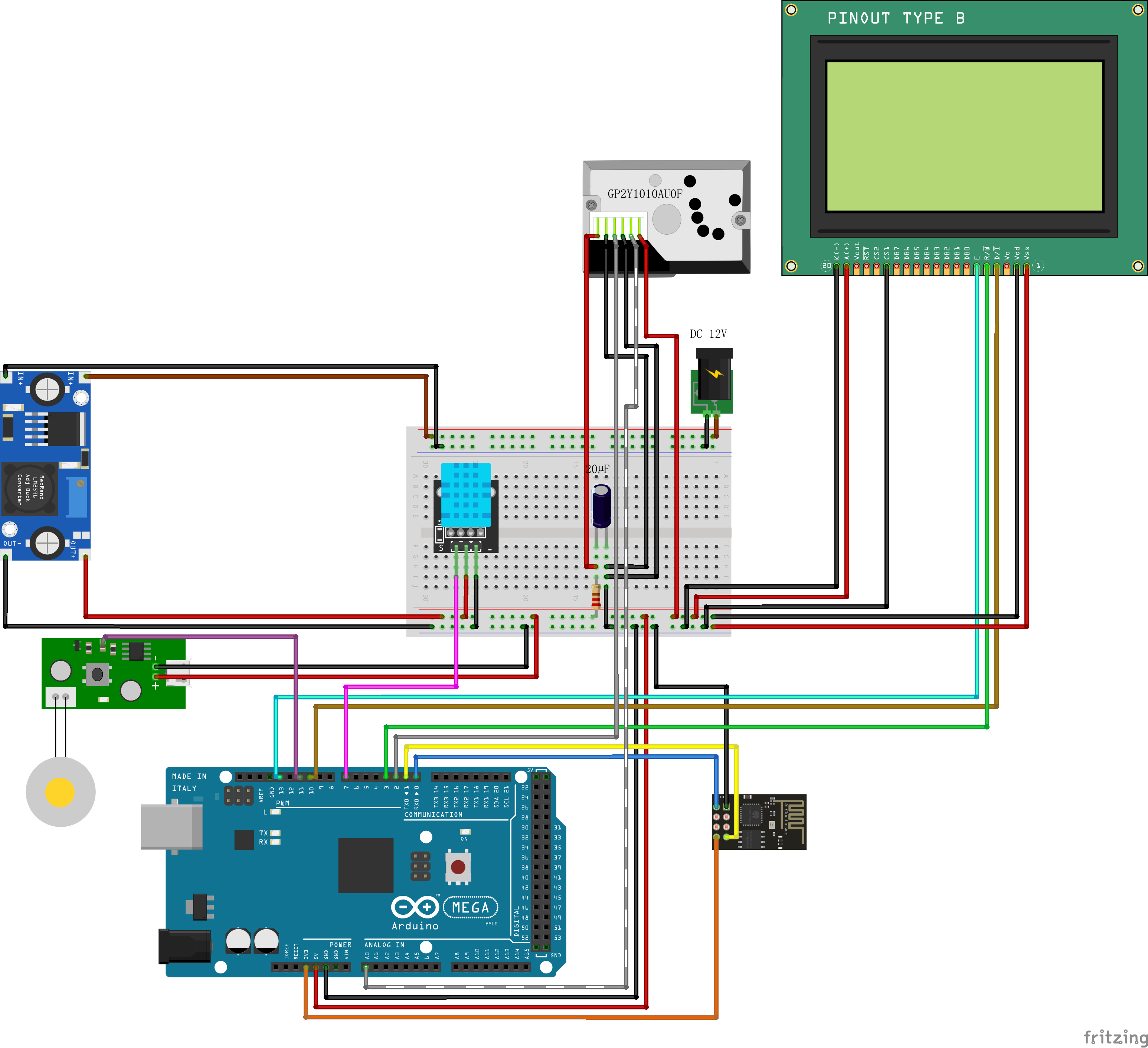Fritzing软件绘制Arduino面包板接线图传感器模块库文件184_fritzing lcd转接板-CSDN博客