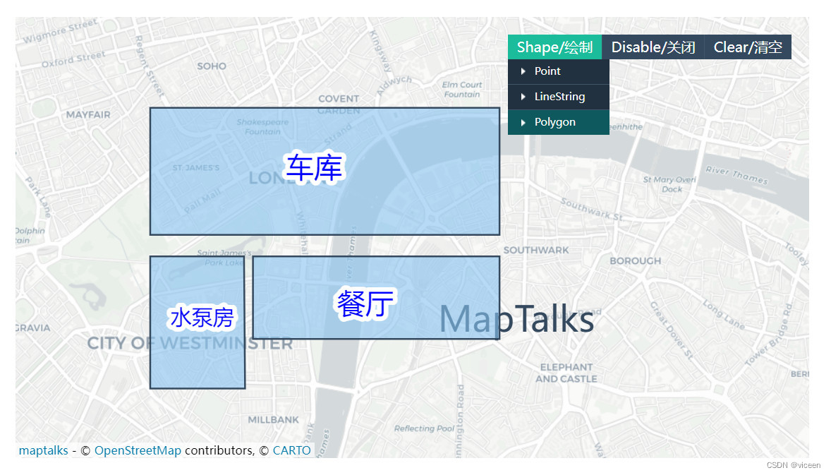 GIS工具maptalks开发手册(二)03-01——示例之添加绘制工具、渲染文字和多个面_maptalks 设置圆角边框-CSDN博客