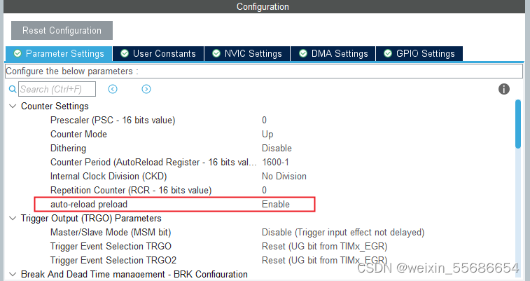 STM32CubeMX配置中 auto-reload precload（自动重装载预加载）_auto-reload preload-CSDN博客