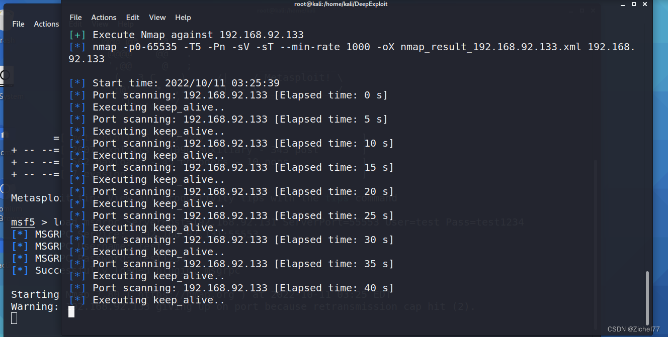 【deepexploit】基于metasploit的自动渗透工具在kali中详细运行教程 Csdn博客 1925