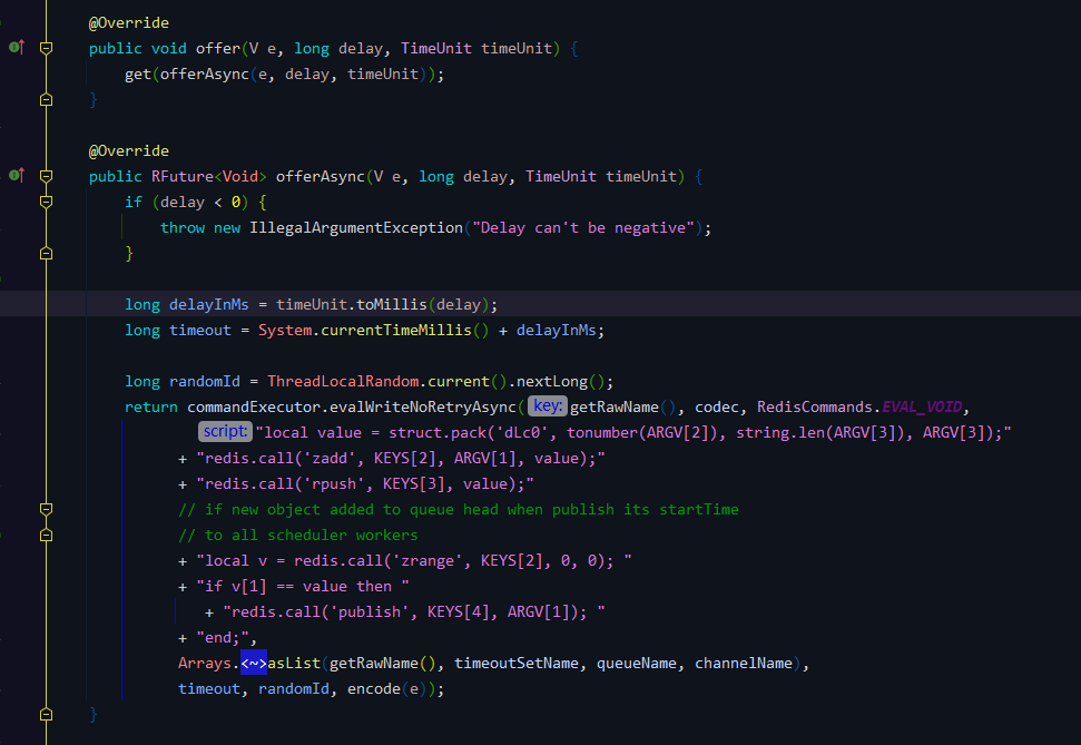 【RuoYi-Vue-Plus】学习笔记 15 - Redisson（一） 延迟队列 Delayed Queue 添加队列数据（Redisson 源码 + Lua 脚本）_redis延时任务若 ...