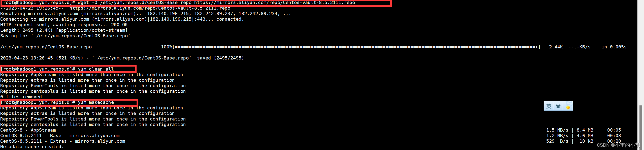 LINUX 出现 Failed to download metadata for repo ‘AppStream‘ 问题的解决方案_failed to download metadata ...