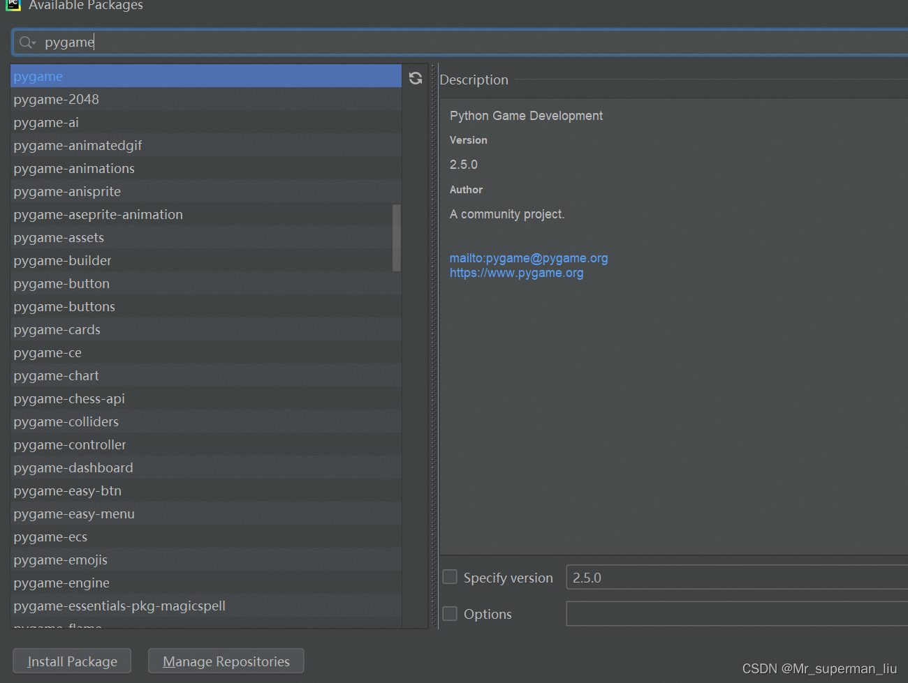 py 游戏项目 【安装Pygame】_如何看python安装game没有-CSDN博客