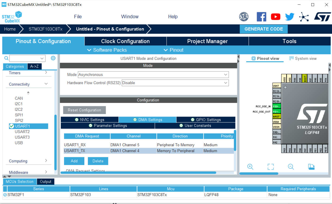 STM32中断与DMA通信编程_stm32dma中断处理函数-CSDN博客