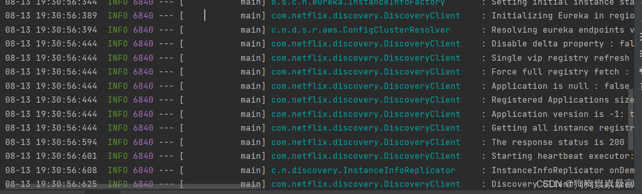 Failed to start bean ‘eurekaAutoServiceRegistration‘； nested exception is java.lang ...