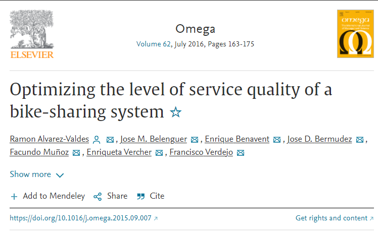 [论] A hybrid large neighborhood search for the static multi-vehicle bike-repositioning problem ...