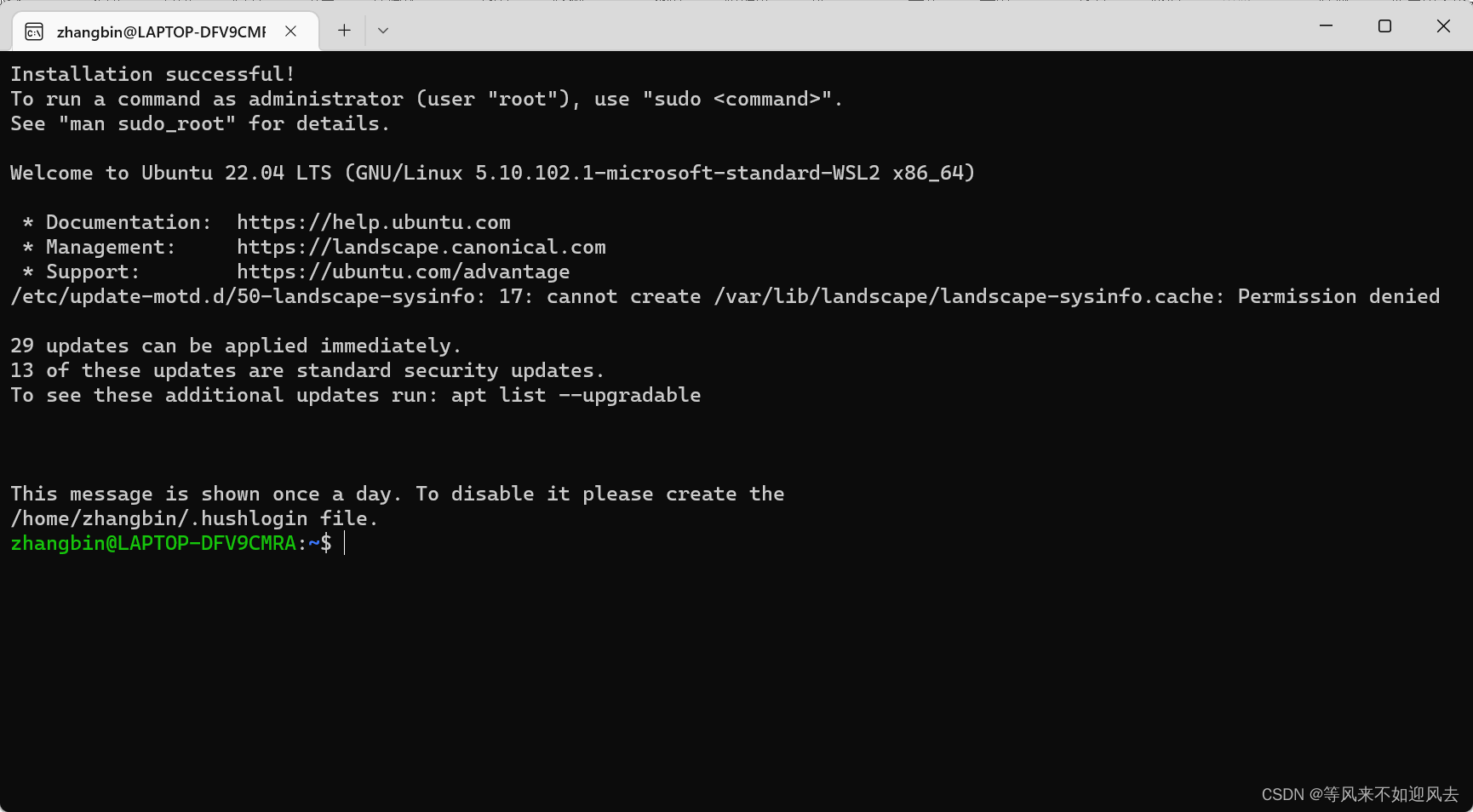 【win11】WSL安装 ubuntu22.04_windows subsystem for linux preview-CSDN博客