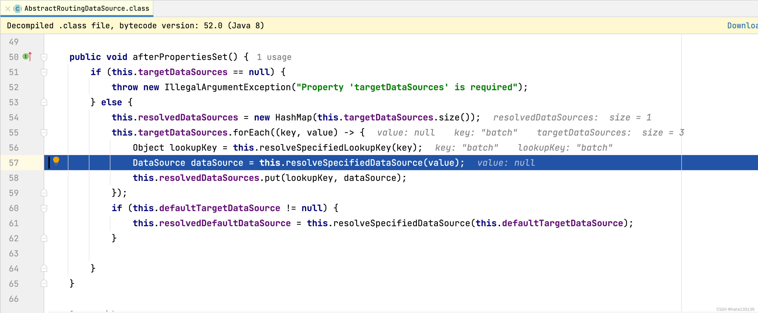 Springboot启动时报错,报错为:illegal Data Source Value Only Javaxsql