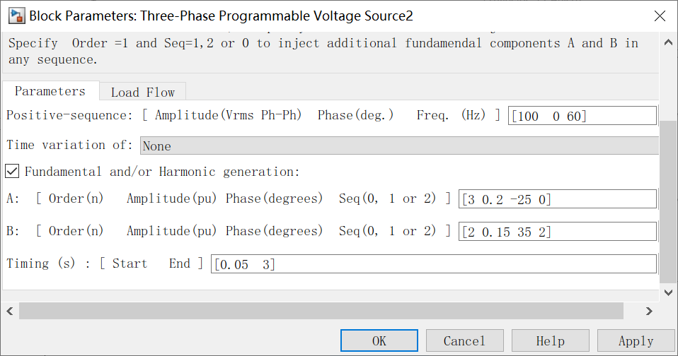 matlab/simulink电力电子仿真三相可编程电压源three phase programmable voltage source的设置与使用_three-phase ...