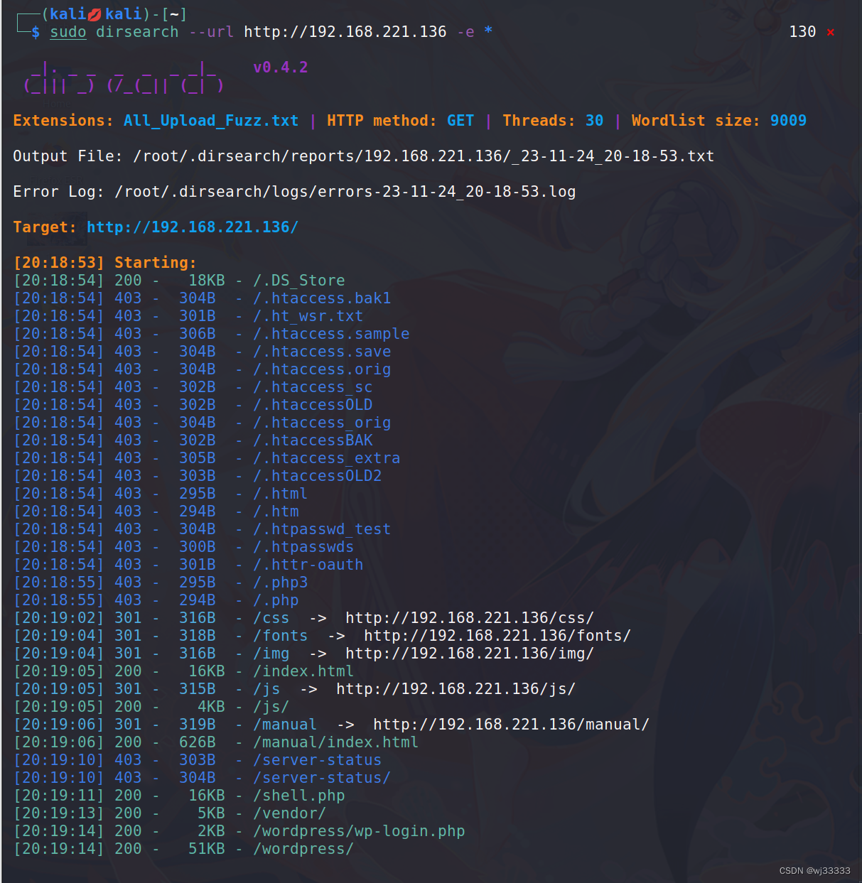 【信息收集】对后台目录进行爆破_nikto dirb gobuster dirsearch-CSDN博客