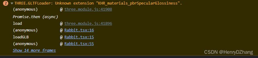 THREE.GLTFLoader: Unknown extension “KHR_materials_pbrSpecularGlossiness“._gltf transform ...