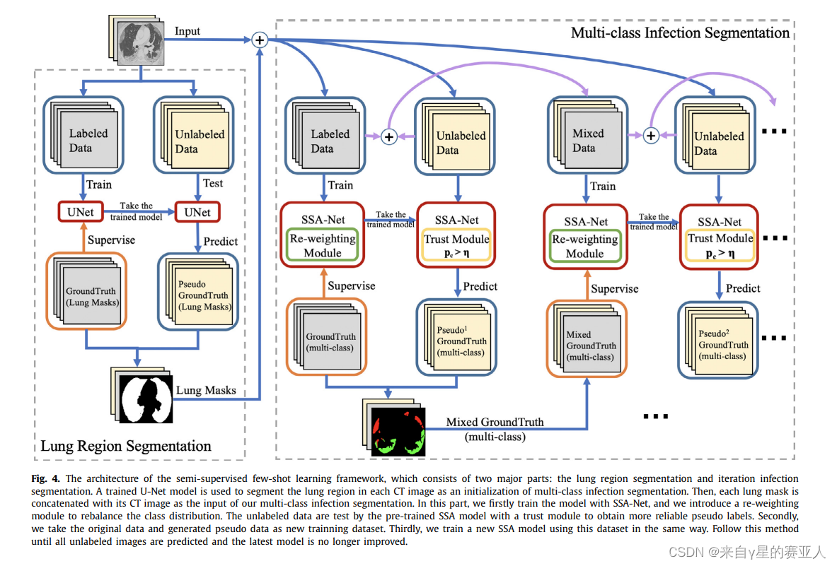 SSA-Net：基于半监督小样本学习的 covid-19 肺部感染区域分割的空间自我注意网络_semi-supervised few-shot learning via multi ...