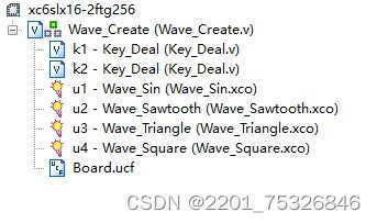 FPGA--信号发生器 使用Matlab生成波形数据(正弦波、锯齿波、三角波、方波)作为ROM IP核的输入，按键消抖后控制系统的输出波形-CSDN博客