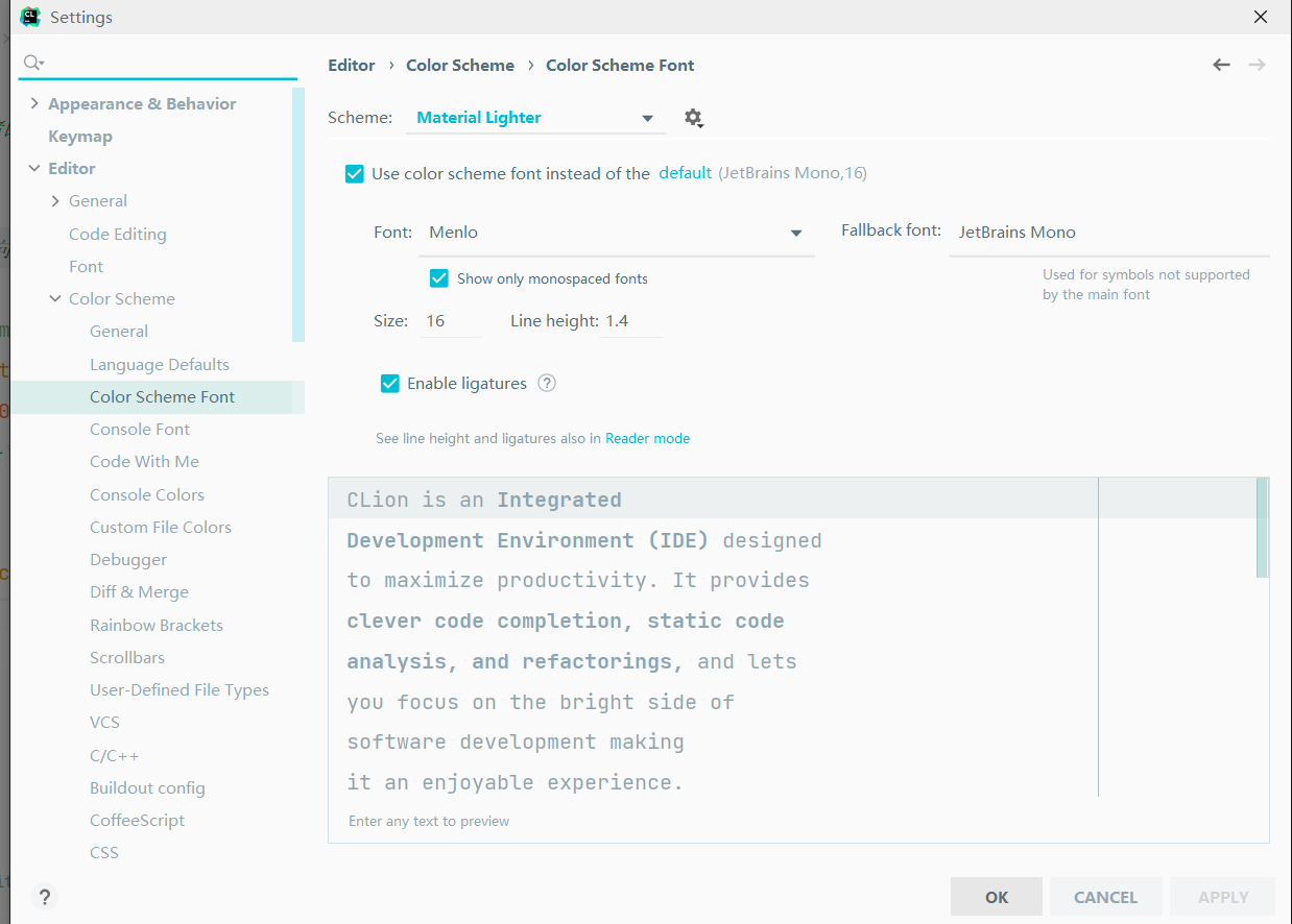 Clion IDEA 用Material Theme UI后 主题颜色 字段 字体大小 不变问题_material theme ui 修改注释颜色-CSDN博客