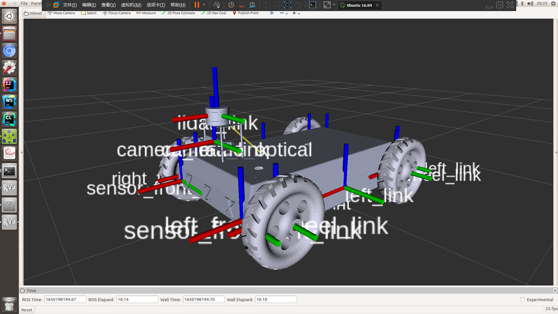 建造属于你的无人驾驶车——（五）在RVIZ中显示XACRO模型_rviz中的模型agv-CSDN博客