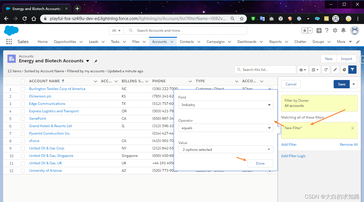 【Trailhead题目解析】Prepare your salesforce org for users - 4Create a Unique Account List View-CSDN博客