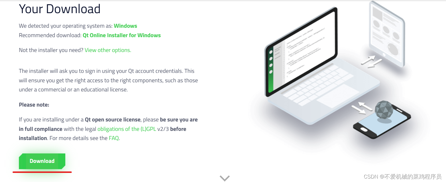 手把手教你下载QT（QTcreator）win图文版_qt creator下载教程-CSDN博客