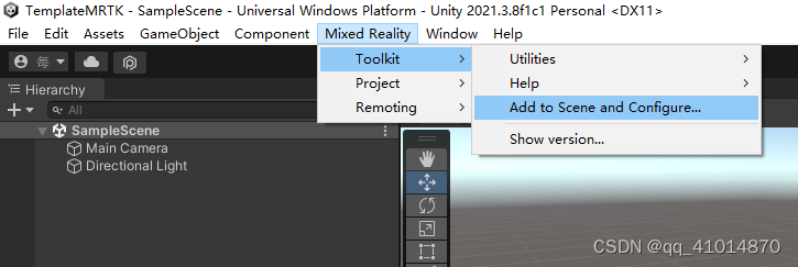 Unity2021与MRTK2.8搭建hololens2环境_hololens2如何打开开发者模式-CSDN博客
