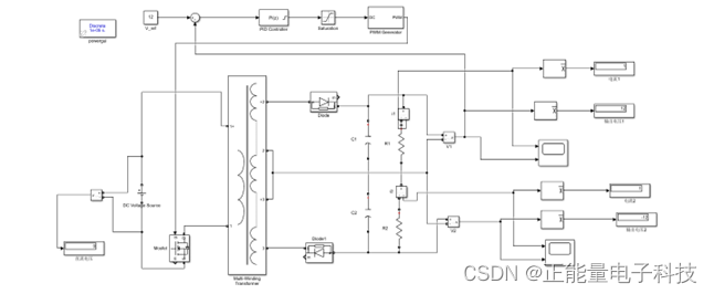 宽输入DC/DC的2路单端反激变换电路设计及Matlab仿真_反激开环怎么搭建-CSDN博客