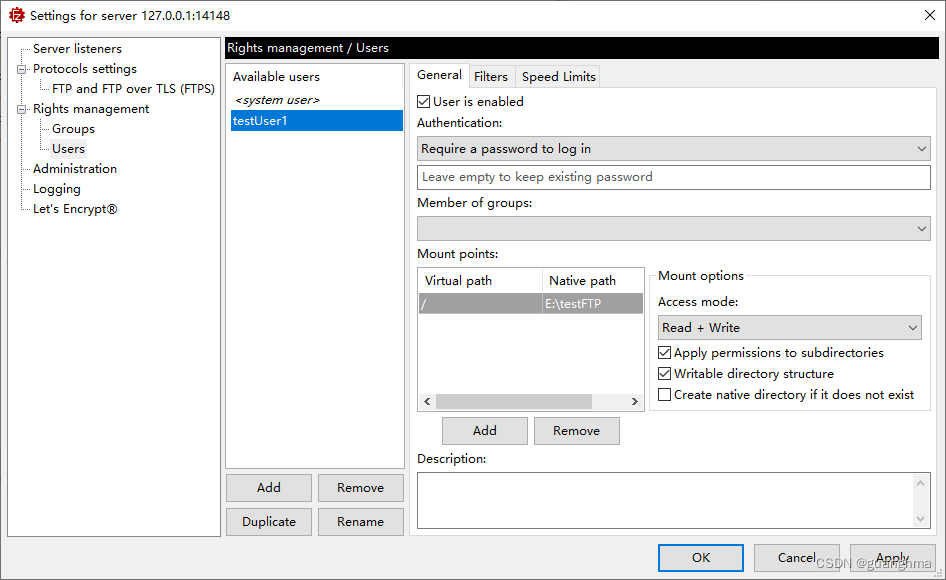 Windows 10系统用FileZilla Server 1.6.1搭建FTP服务器-CSDN博客