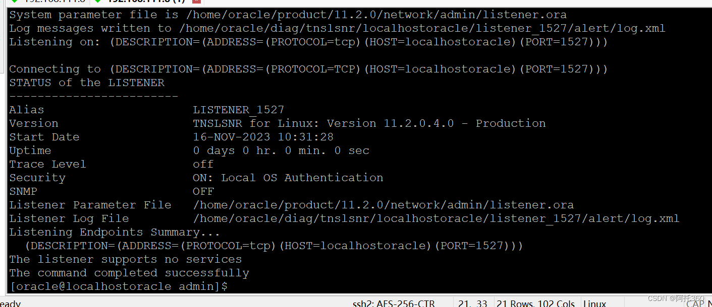 创建oracle用户，配置权限，配置新监听文件，开启数据库审计_oracle 创建用户并设置监听-CSDN博客