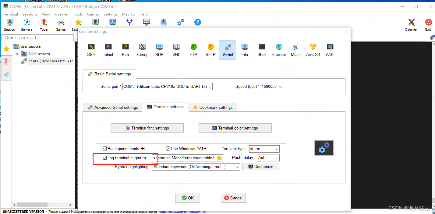 2023-01-07 MobaXterm 工具 串口保存log方法_mobaxterm怎么保存log-CSDN博客