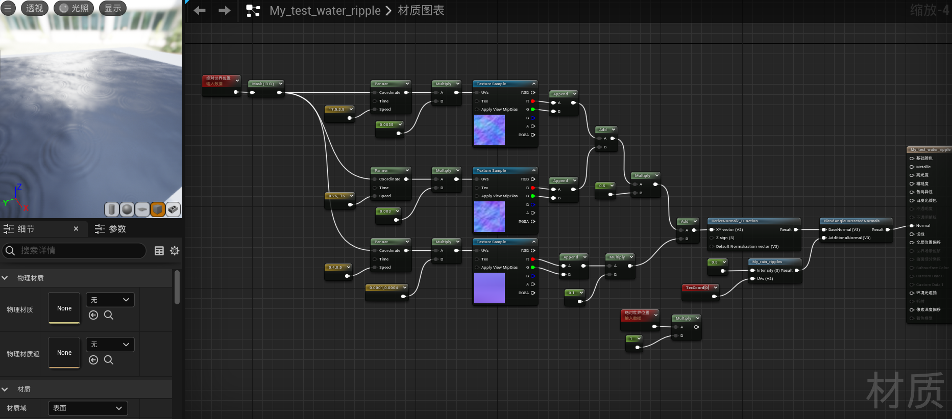 UE5——材质学习笔记（3）：水着色器_ue5customizable water master-CSDN博客