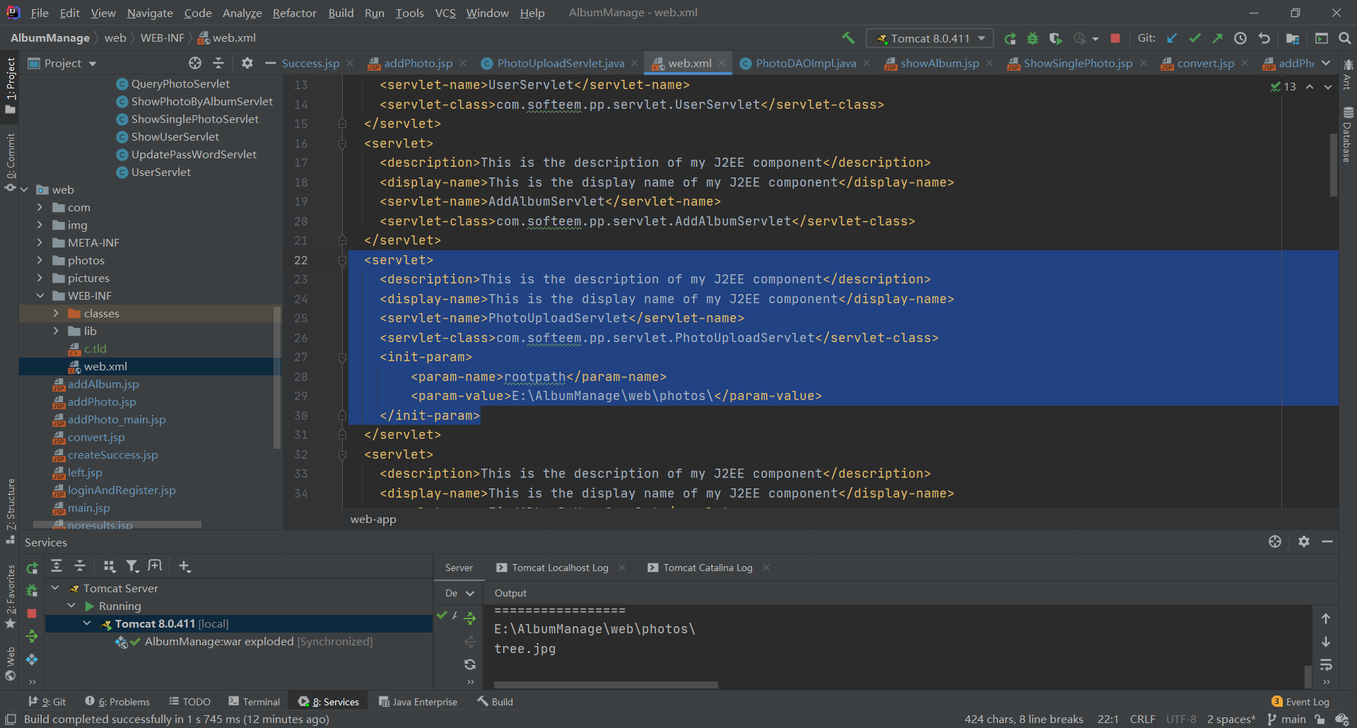 idea中利用getInitParameter()路径上传照片报错java.lang.IllegalArgumentException: This path does not exist ...
