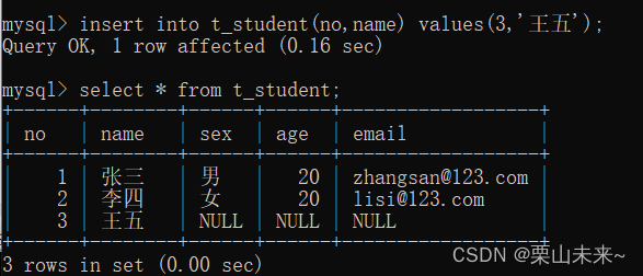 Mysql中的增删改mysql Insert不写字段名 Csdn博客 