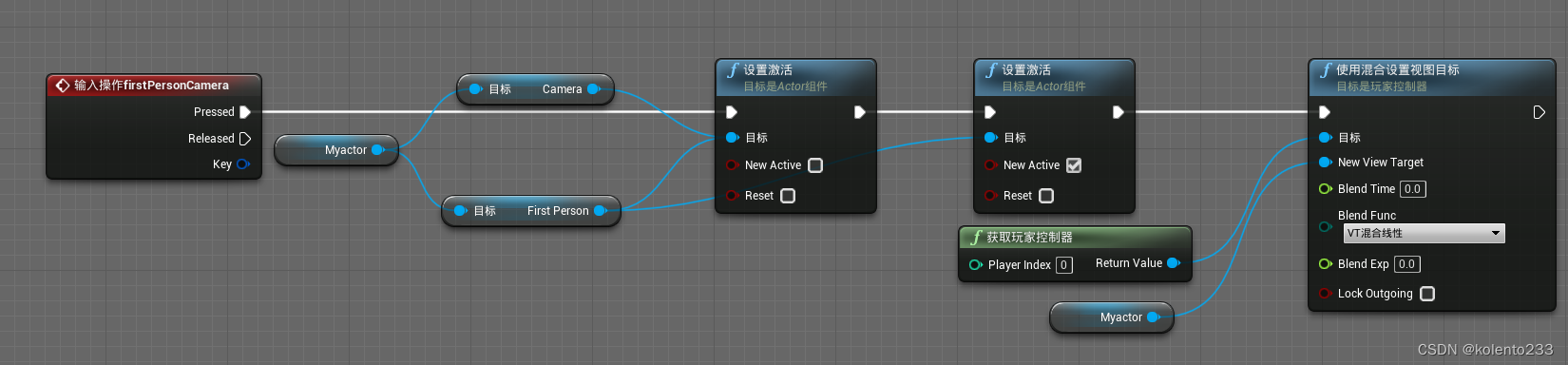 虚幻4 UE4 绑定按键操作及切换视角_ue4切换观察视角-CSDN博客