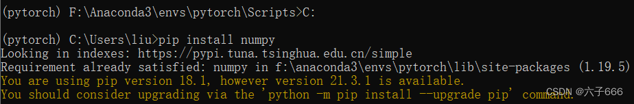 Python pip安装第三方库时出现 Script file ‘F:\Anaconda3\envs\pytorch\Scripts\pip-script.py‘ is not present ...