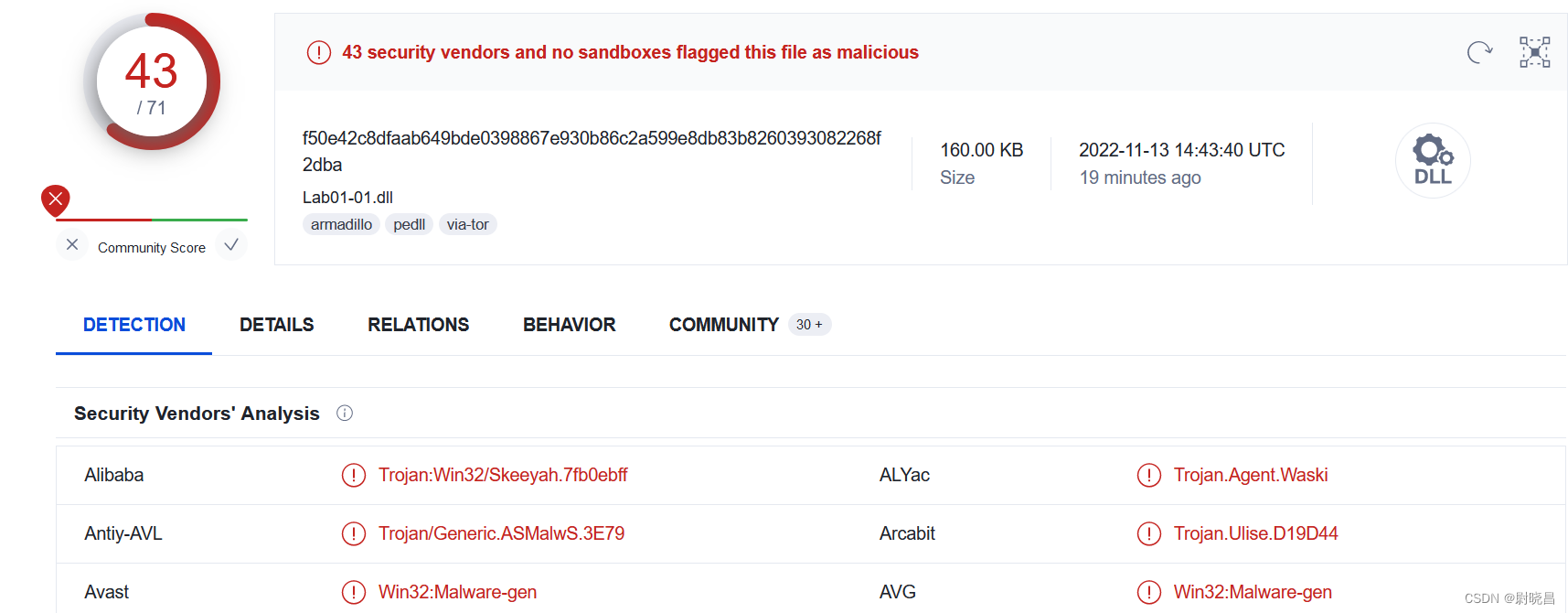 chapter1 静态分析技术-01反病毒引擎扫描virustotal-CSDN博客