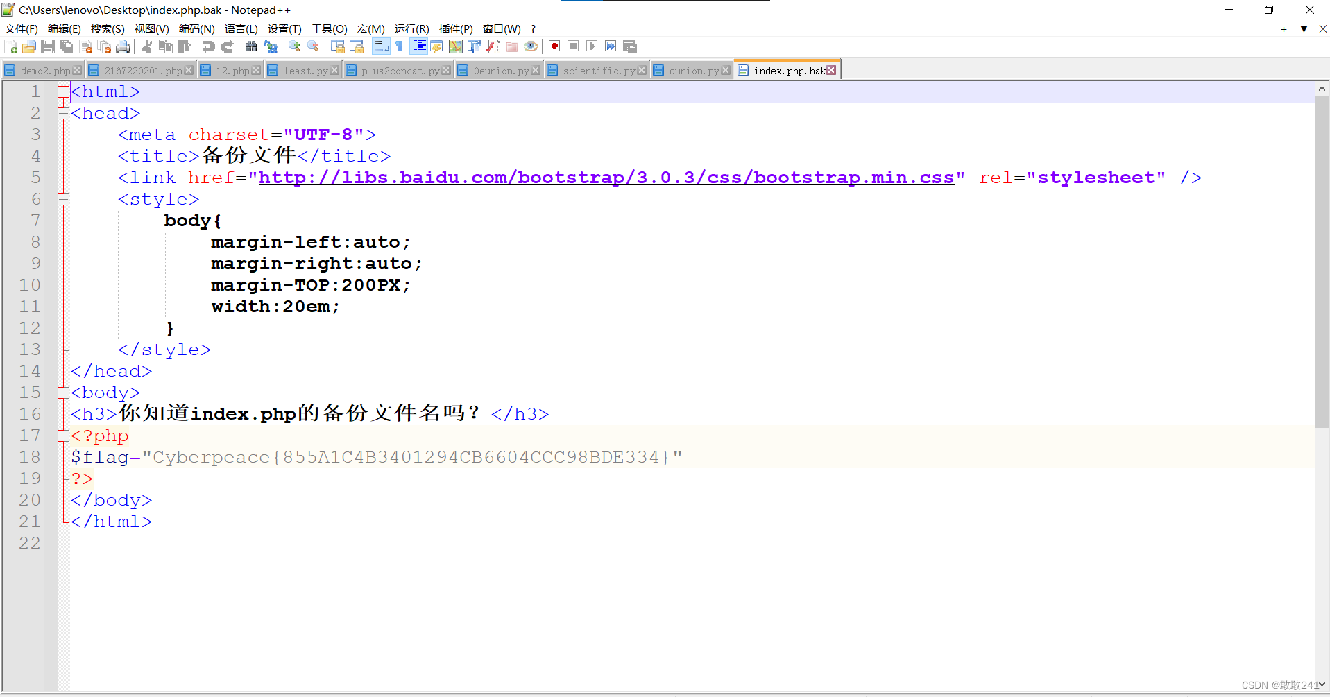 每天一道ctf(web方向)ctf Web界面只有一个动图 Csdn博客 4623