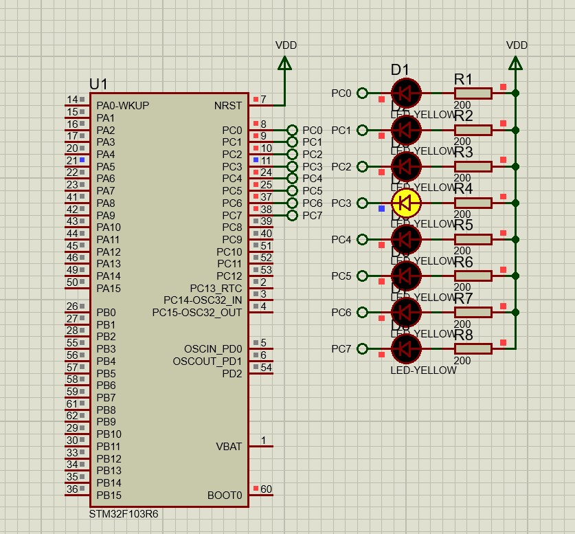 使用Proteus 8.9仿真STM32F103流水灯实验_proteus仿真stm32f103-CSDN博客