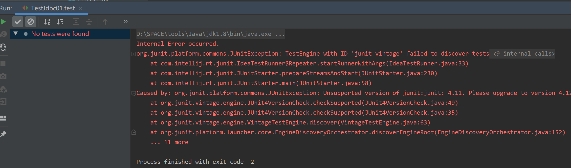 解决Junit单元测试报错问题_unsupported version of junit:junit: 4.11. please u-CSDN博客