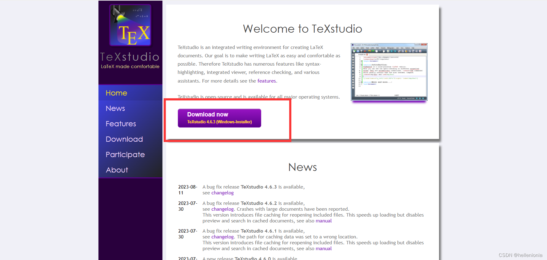 【LaTeX】win10系统下载并安装TeXStudio_texstudio下载-CSDN博客
