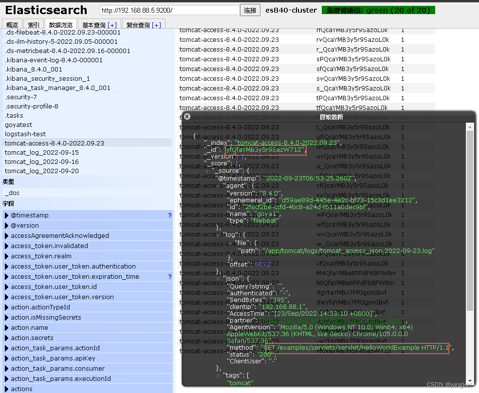 Tomcat+Filebeat+ES+Kibana日志监控配置_yangkei的博客-CSDN博客
