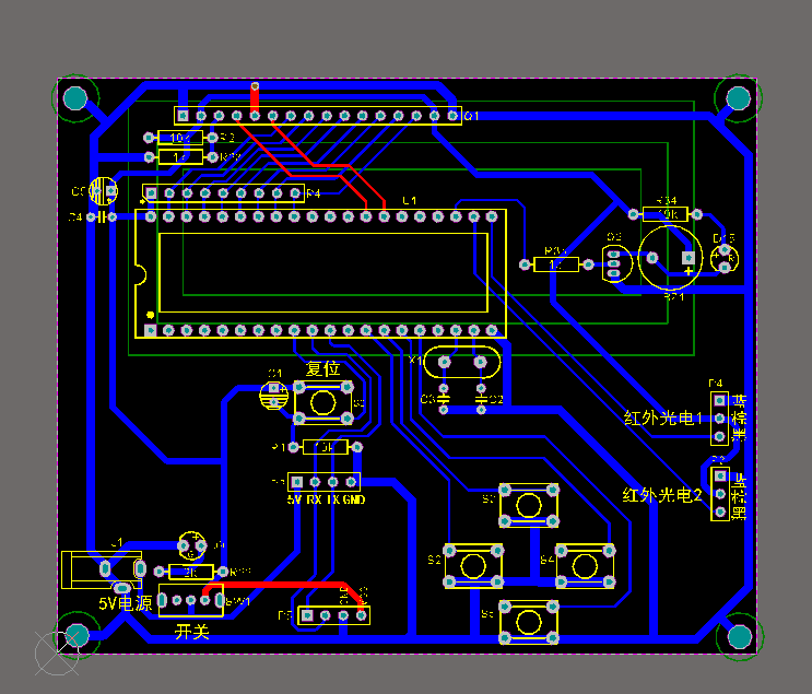 基于51单片机的高速汽车列车汽车速度测量及报警装置proteus仿真原理图PCB_单片机测速小车-CSDN博客