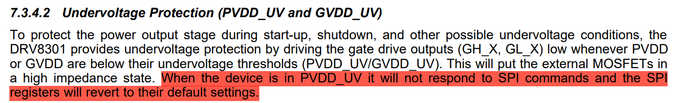 DRV8301 SPI调试问题(接收一直为0x0000)_spi读取数据一直是0x00-CSDN博客