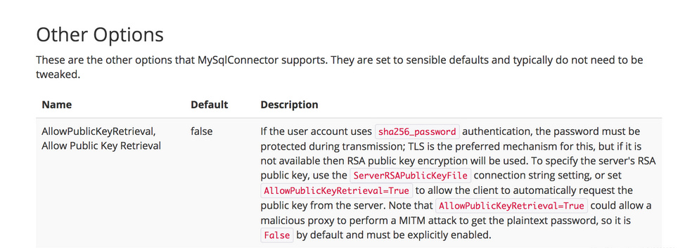 MySQL 8 Public Key Retrieval is not allowed 错误的解决方法_mysql allow public key-CSDN博客