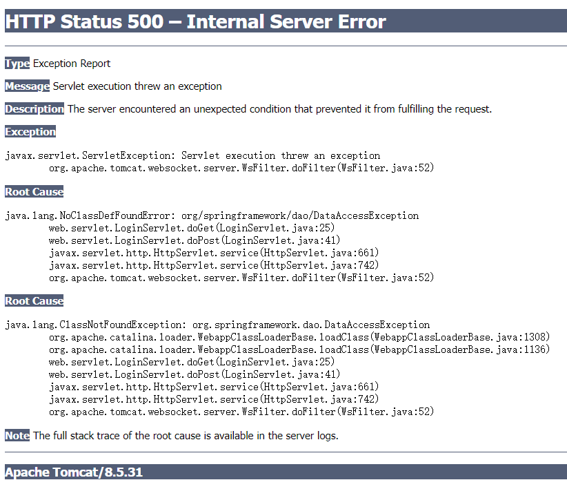 java.lang.NoClassDefFoundError: org/springframework/dao/DataAccessException-CSDN博客